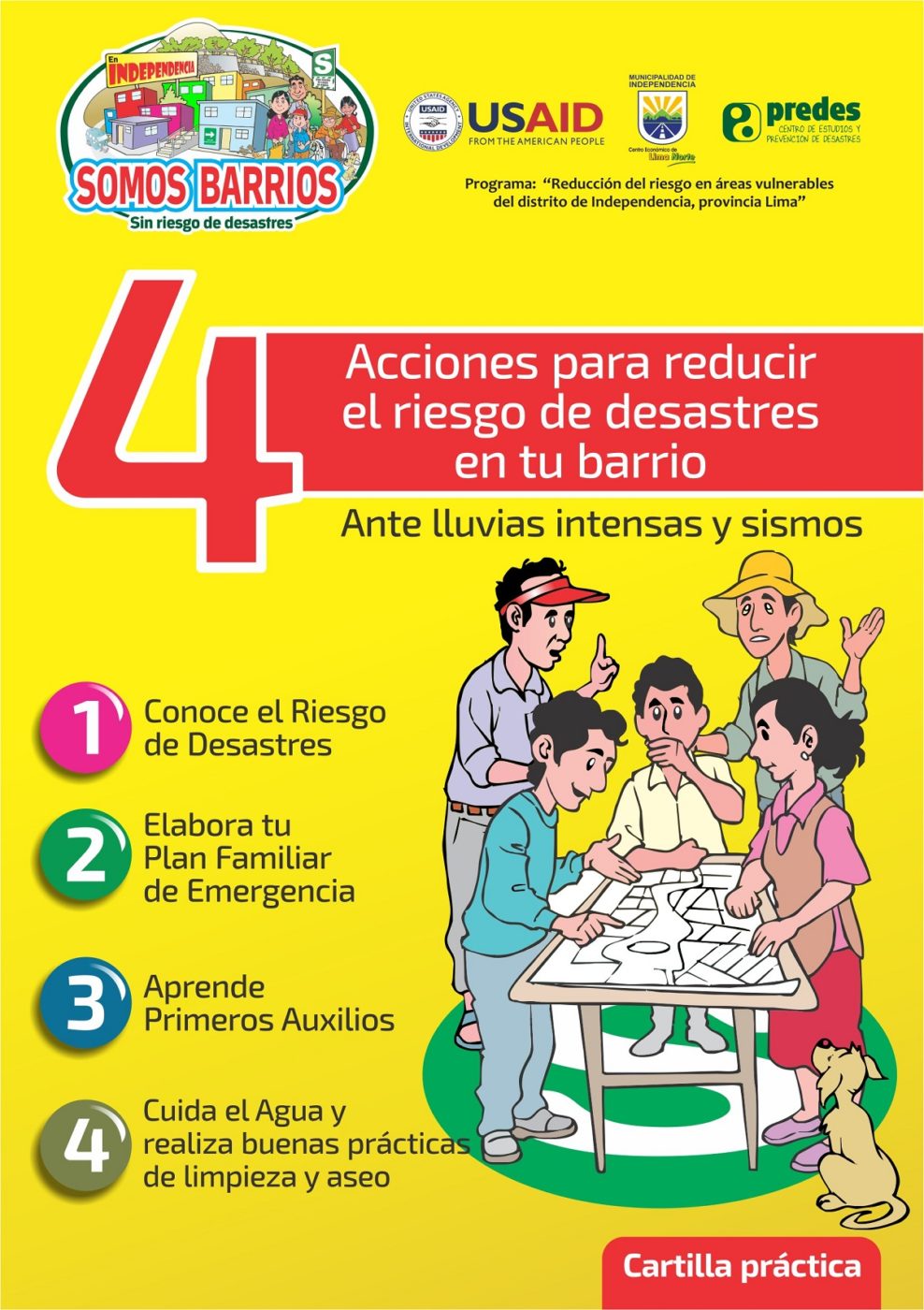 4 Acciones para reducir el riesgo de desastres en tu barrio ante lluvias intensas y sismos : PREDES